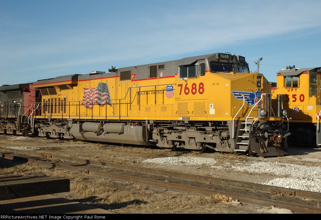 UP 7688, GE C45AC, ready for work